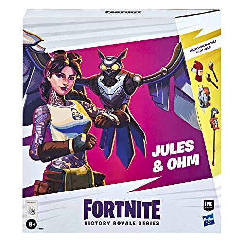 FORTNITE Victory Royale Series Jules and Ohm Deluxe Pack Collectible Action Figures with Accessories - Ages 8 and Up, 6-inch