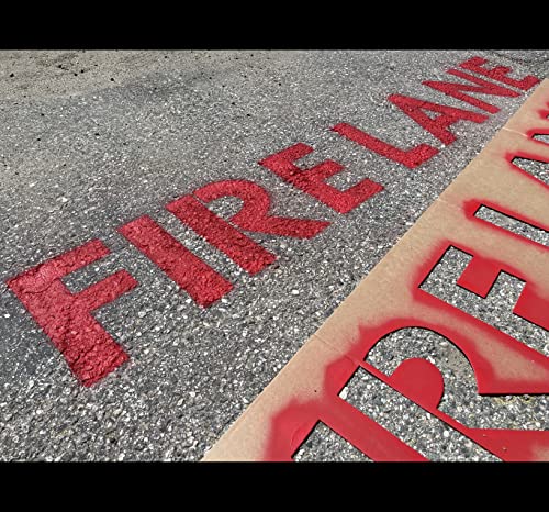 APS 12" FIRE LANE NO PARKING Stencil for Parking Lot | Parking Lot Stencils for Painting | Reusable No Parking Fire Lane Pavement Stencils for Parking Lot Markings | Made in USA w/Recycled Cardboard