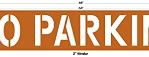 APS 12" FIRE LANE NO PARKING Stencil for Parking Lot | Parking Lot Stencils for Painting | Reusable No Parking Fire Lane Pavement Stencils for Parking Lot Markings | Made in USA w/Recycled Cardboard