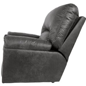 Signature Design by Ashley Bladen Faux Leather Manual Rocker Recliner, Gray