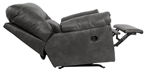 Signature Design by Ashley Bladen Faux Leather Manual Rocker Recliner, Gray