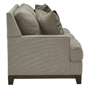 Signature Design by Ashley Kaywood Modern Sofa with 4 Throw Pillows, Brownish Gray