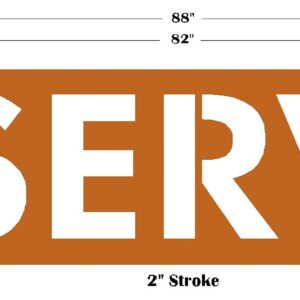 APS 12" RESERVED Parking Stencil for Parking Lot | Reserved Stencil for Parking Lot Pavement Markings | Reserved Parking Lot Stencils for Painting | Made in USA w/Recycled Reusable Cardboard