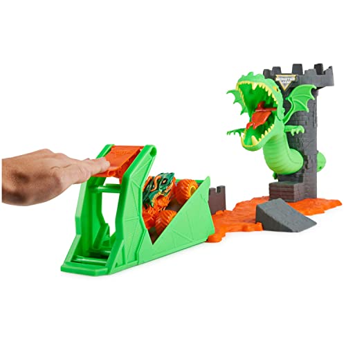 Monster Jam, Dueling Dragon Playset with Exclusive 1:64 Scale Dragon Monster Truck, Kids Toys for Boys Ages 3 and up