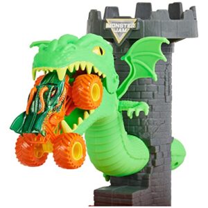 Monster Jam, Dueling Dragon Playset with Exclusive 1:64 Scale Dragon Monster Truck, Kids Toys for Boys Ages 3 and up