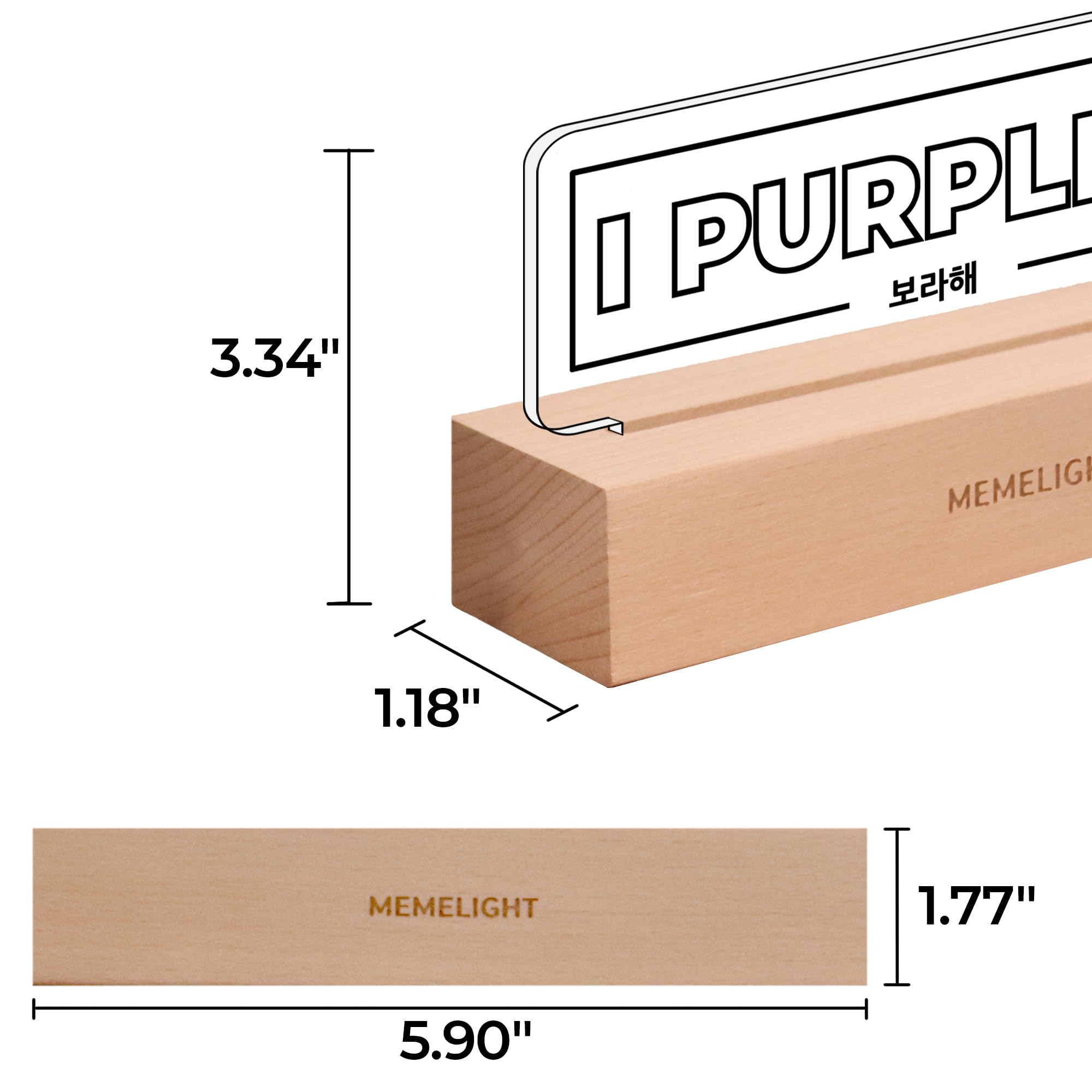 MEMELIGHT BTS Night Light - Kpop Merchandise - Adjustable Brightness - Meaningful Gift for BTS fans - Kpop Collectibles for ARMY 8.29" x 4.21" x 1.69", 0.5 Pounds