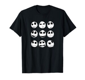 jack skellington faces t-shirt