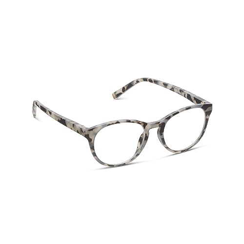 Peepers by PeeperSpecs Canyon Round Blue Light Blocking Reading Glasses, Gray Tortoise, 49 + 1.75