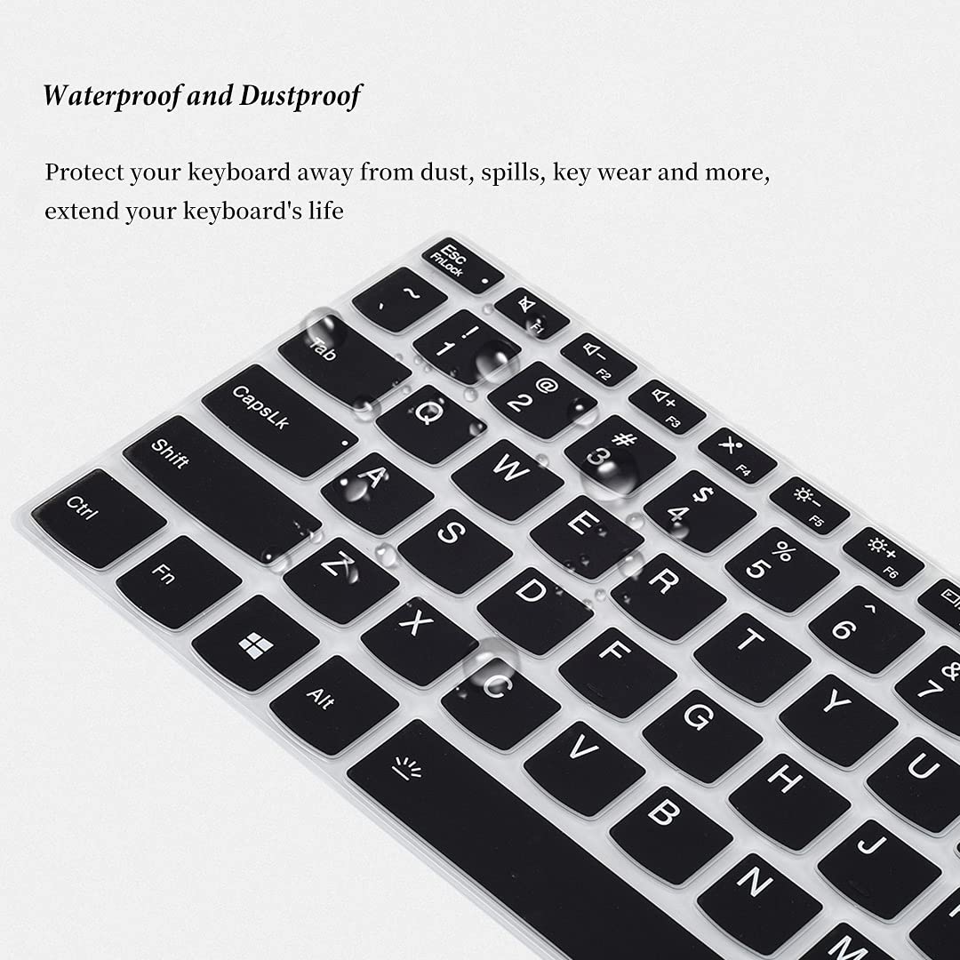 2PCS Keyboard Cover Skin for Lenovo Yoga 7 7i 15.6" 16", 2024 2023 ideaPad 5 5i 15.6", ideaPad Flex 5 5i 15.6", ideaPad 3 3i 15, ideaPad 1 1i 15.6, ThinkBook 15 G4 G3 G2,Lenovo V15 G4 G3 G2