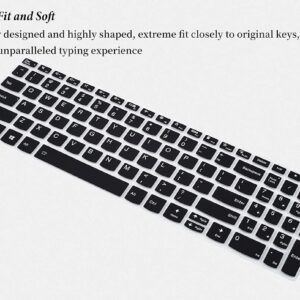 2PCS Keyboard Cover Skin for Lenovo Yoga 7 7i 15.6" 16", 2024 2023 ideaPad 5 5i 15.6", ideaPad Flex 5 5i 15.6", ideaPad 3 3i 15, ideaPad 1 1i 15.6, ThinkBook 15 G4 G3 G2,Lenovo V15 G4 G3 G2