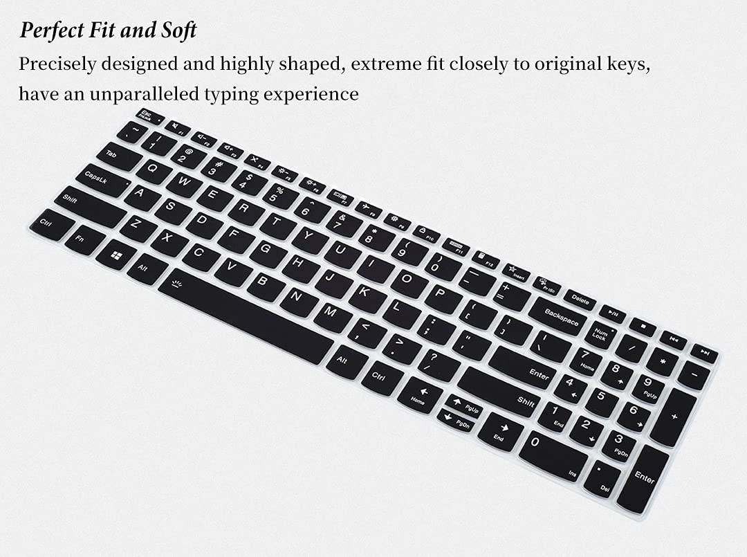 2PCS Keyboard Cover Skin for Lenovo Yoga 7 7i 15.6" 16", 2024 2023 ideaPad 5 5i 15.6", ideaPad Flex 5 5i 15.6", ideaPad 3 3i 15, ideaPad 1 1i 15.6, ThinkBook 15 G4 G3 G2,Lenovo V15 G4 G3 G2