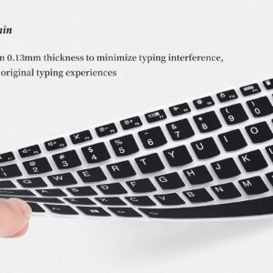 2PCS Keyboard Cover Skin for Lenovo Yoga 7 7i 15.6" 16", 2024 2023 ideaPad 5 5i 15.6", ideaPad Flex 5 5i 15.6", ideaPad 3 3i 15, ideaPad 1 1i 15.6, ThinkBook 15 G4 G3 G2,Lenovo V15 G4 G3 G2