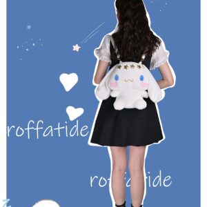 Roffatide Anime Cartoon Cute Cinnamoroll Dog Plush Doll Backpack Kawaii Lolita JK Girls Bag Birthday Gifts White