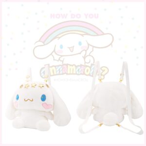 Roffatide Anime Cartoon Cute Cinnamoroll Dog Plush Doll Backpack Kawaii Lolita JK Girls Bag Birthday Gifts White