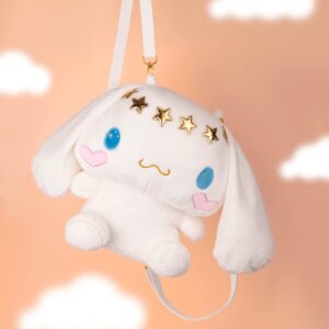 Roffatide Anime Cartoon Cute Cinnamoroll Dog Plush Doll Backpack Kawaii Lolita JK Girls Bag Birthday Gifts White