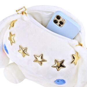 Roffatide Anime Cartoon Cute Cinnamoroll Dog Plush Doll Backpack Kawaii Lolita JK Girls Bag Birthday Gifts White