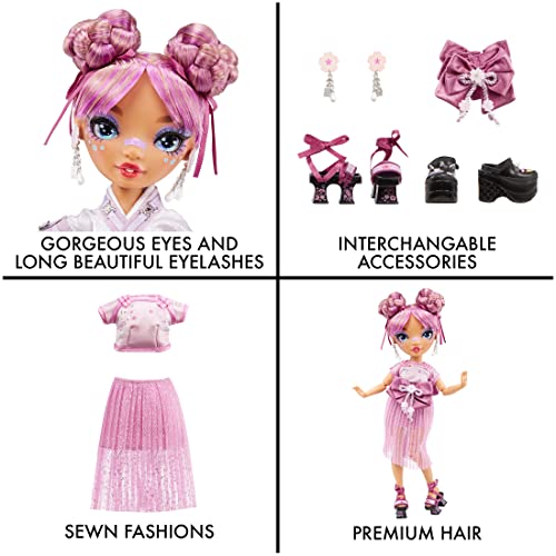 Rainbow High Lila Yamamoto- Mauve Purple Fashion Doll. 2 Designer Outfits to Mix & Match with Accessories, Great Gift for Kids 6-12 Years Old and Collectors