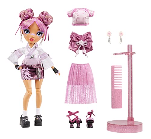 Rainbow High Lila Yamamoto- Mauve Purple Fashion Doll. 2 Designer Outfits to Mix & Match with Accessories, Great Gift for Kids 6-12 Years Old and Collectors