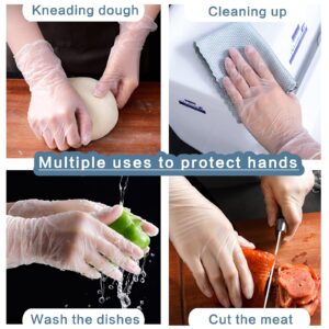 PEIPU Vinyl Disposable Gloves (Medium, 100-Pack),Powder Free, Cleaning Service Gloves, Latex Free