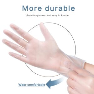 PEIPU Vinyl Disposable Gloves (Medium, 100-Pack),Powder Free, Cleaning Service Gloves, Latex Free