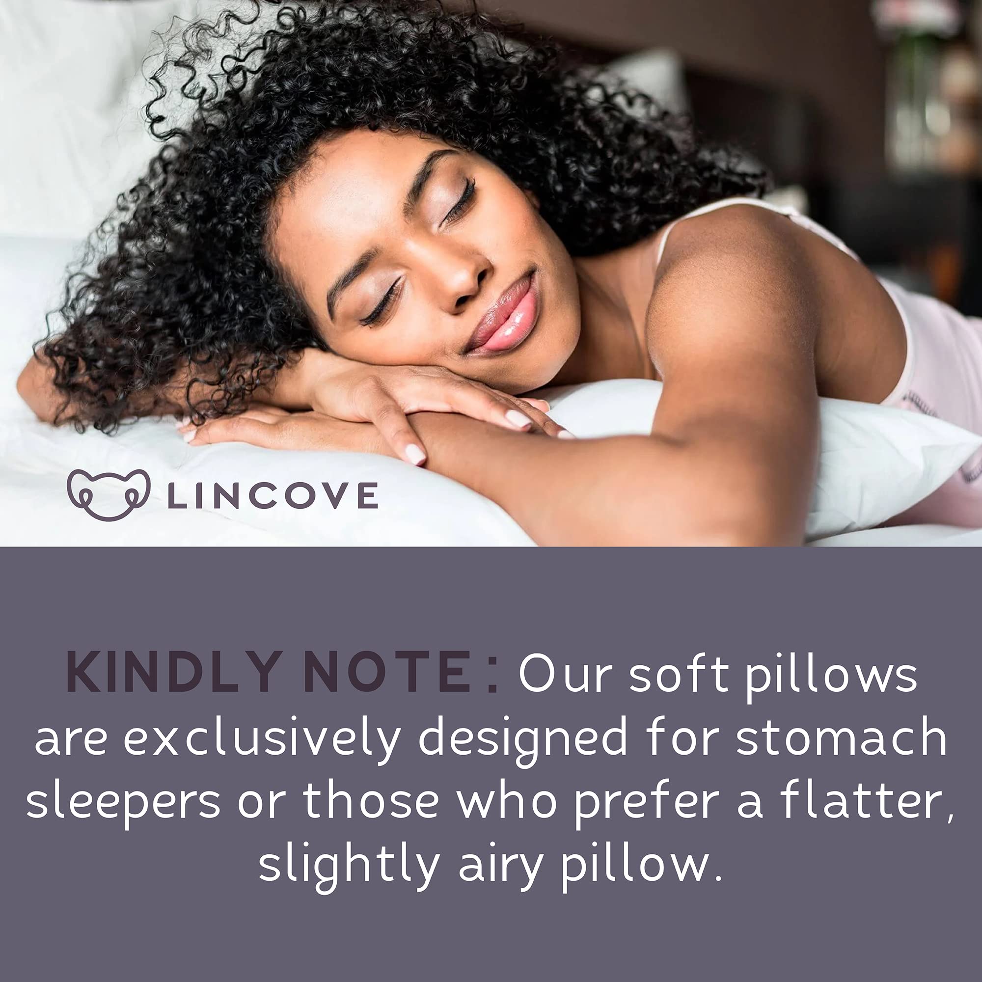 Lincove Signature 100% Natural Canadian White Down Luxury Sleeping Pillow - 800 Fill Power, 500 Thread Count Cotton Shell, Made in Canada, Standard - Soft, 1 Pack