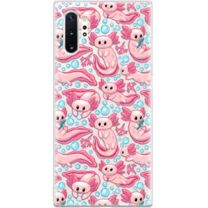 tpu phone case compatible with samsung a72 a71 5g a70 a51 a50 a32 a21 a11 a12 a13 a14 a01 ocean axolotl cute soft salamander lightweight lizard clear flexible pink silicone sea shockproof cover