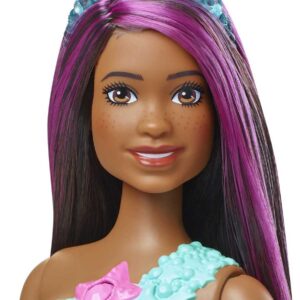 Barbie Dreamtopia Doll, Mermaid Toy with Water-Activated Light-Up Tail, Purple-Streaked Hair & 4 Colorful Light Shows