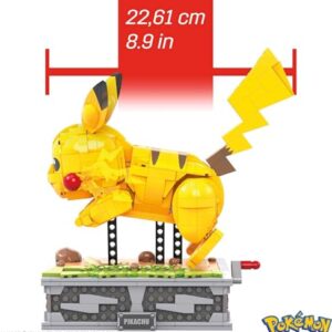 Mega Pokémon Building Toys Set Motion Pikachu with 1092 Pieces and Running Movement, for Adult Collectors