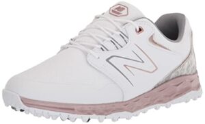 new balance women's fresh foam link sl v2 golf shoe, white/rose gold, 8.5