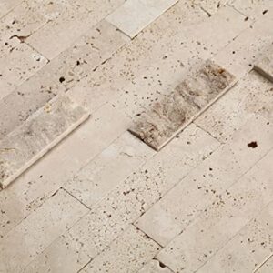 SpeedTiles CAIRO Timeless Natural Stone Tiles - Modern Peel & Stick Marble Tiles for Kitchen Backsplash, Fireplace, Interior Wall - 3X Faster Installation with No Mortar, No Grout - 6-Pack (5.68 sqf)