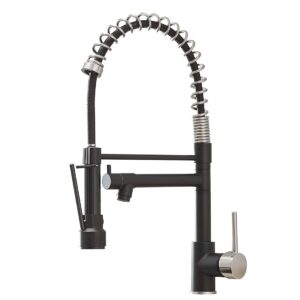 aimadi kitchen sink faucet,black kitchen faucets with pull down sprayer,black stainless steel single handle one hole kitchen faucet,matte black