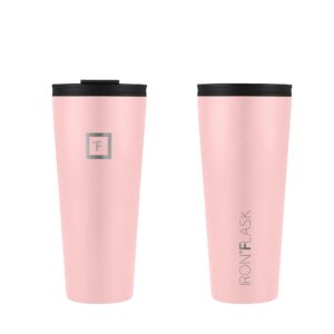 IRON °FLASK Classic Tumbler 2.0-2 Lids (Straw/Flip), Vacuum Insulated Stainless Steel Water Bottle, Double Walled, Drinking cup, Thermo Travel Mug - Rose, 32 Oz