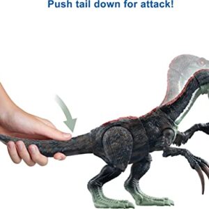 Mattel Jurassic World Dominion Sound Slashin Therizinosaurus Dinosaur Action Figure Toy with Attack Feature and Sounds