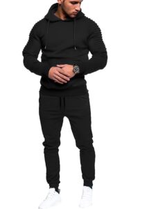 coofandy men's hoodie tracksuit 2 piece casual sweatsuit sets slim fit jogging athletic suits