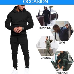 COOFANDY Men's Hoodie Tracksuit 2 Piece Casual Sweatsuit Sets Slim Fit Jogging Athletic Suits