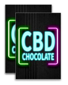 cbd chocolate (24" x 36") vinyl decal only (pack of 2) |sign|sticker|poster