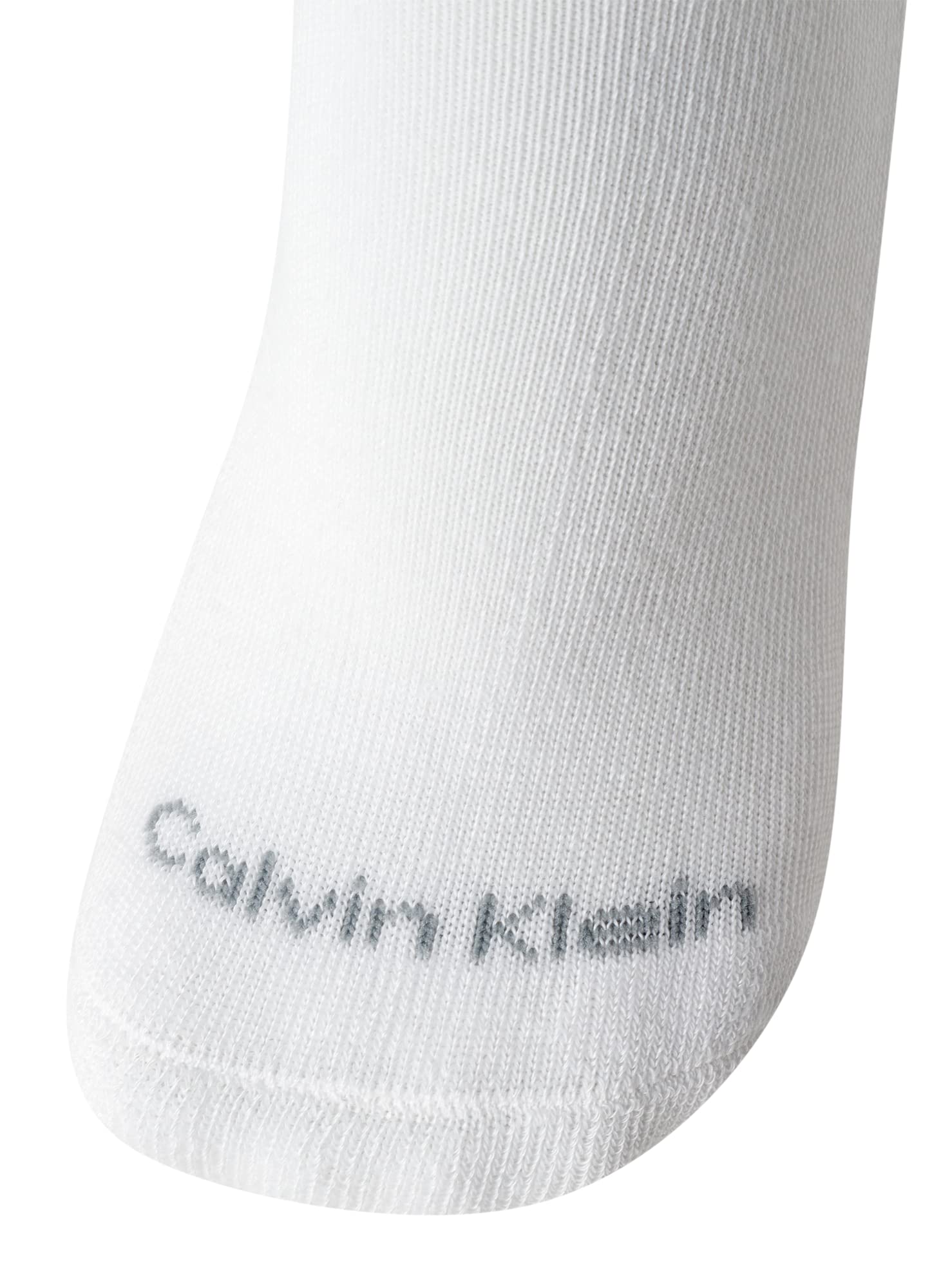 Calvin Klein Women's Athletic Socks - Cushion No Show Socks (6 Pack), Size 4-10, White