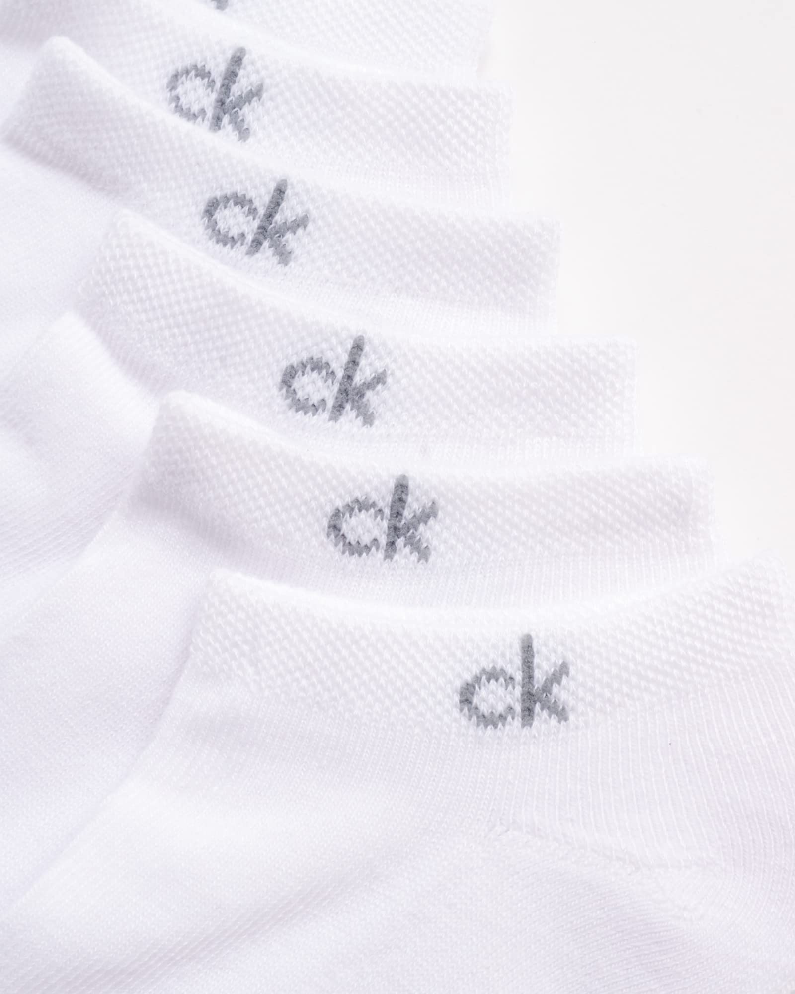 Calvin Klein Women's Athletic Socks - Cushion No Show Socks (6 Pack), Size 4-10, White