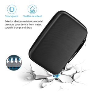 ProCase Hard Travel Electronic Organizer Case for MacBook Power Adapter Chargers Cables Power Bank Apple Magic Mouse Apple Pencil USB Flash Disk SD Card Small Portable Accessories Bag -L, Black