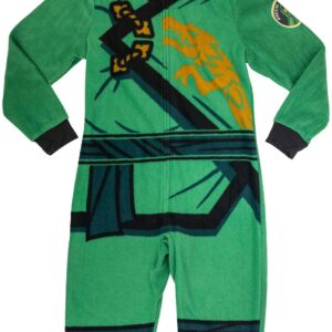 LEGO Ninjago Boy's Lloyd The Green Hooded Unionsuit, Green, Size 6/7