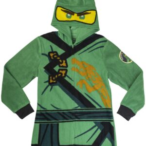 LEGO Ninjago Boy's Lloyd The Green Hooded Unionsuit, Green, Size 6/7