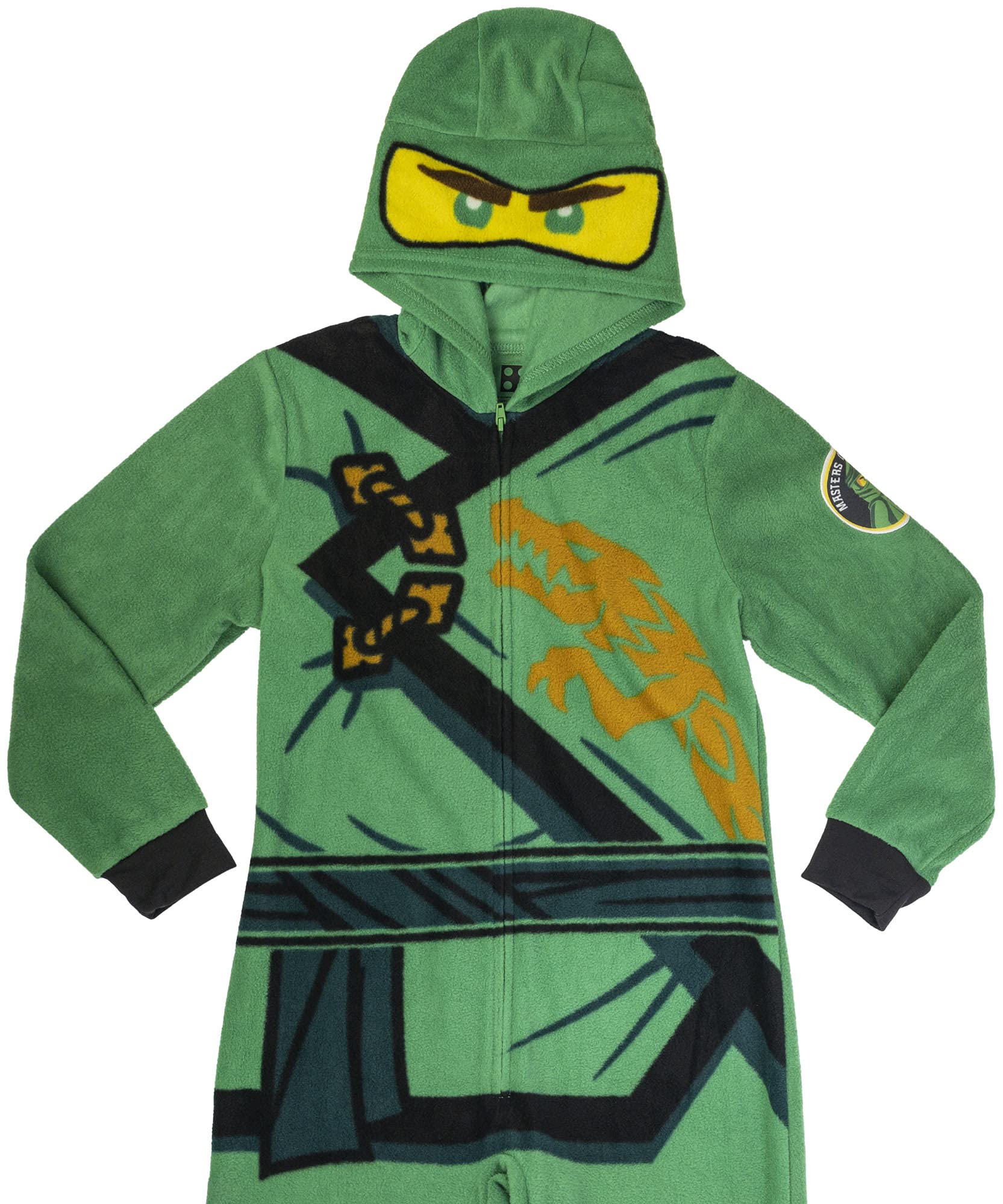 LEGO Ninjago Boy's Lloyd The Green Hooded Unionsuit, Green, Size 6/7