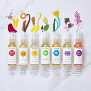 Aromafume 7 Chakra Natural Mist Gift Set 7x 50ml/1.7 fl oz | Aromatherapy Sprays for Meditation, Chakra Balance | Yoga & Reiki Gifts | Essential Oil Spray Set for Solar Plexus, Root Chakra & more