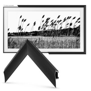 frame my tv deco tv frames alloy prismatic - anodized black bezel compatible only with samsung the frame tv (32", fits 2021-2024 frame tv)