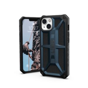 urban armor gear uag designed for iphone 13 case blue mallard rugged lightweight slim shockproof premium monarch protective cover, [6.1 inch screen]