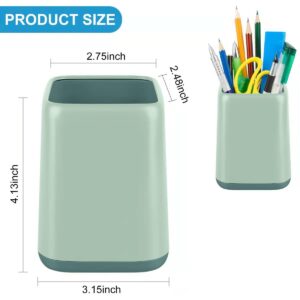 Lengtimo Fashion Pen and Pencil Holder, Pencil Cup for Kids or Makeup Brush Holder for Women, Durable Stand Desk Organizer Storage Gift for Office, Classroom, Home（ Light green ）