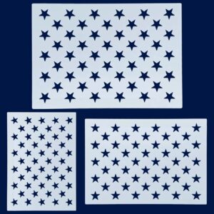 wisyok jumbo american flag 50 star stencil template, 24.5'' x 17.5'', 3 sizes large plastic stencil template for painting on wood, fabric, paper, airbrush, walls art