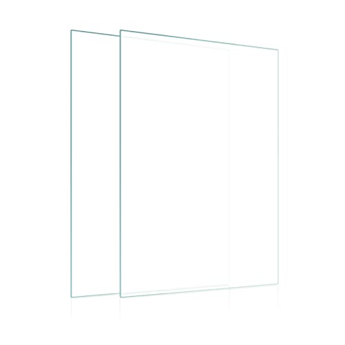 Egofine 11x14 Heat-Strengthened Glass Replacement for Picture Frame (Crystal Clear, 2 Pack), Replacement Glass for 11 by 14 Photo Frame, Semi-Tempered Glass Cover Sheet