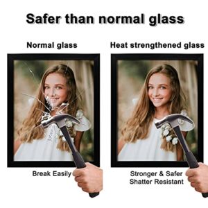 Egofine 11x14 Heat-Strengthened Glass Replacement for Picture Frame (Crystal Clear, 2 Pack), Replacement Glass for 11 by 14 Photo Frame, Semi-Tempered Glass Cover Sheet