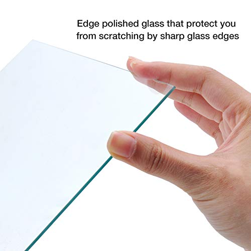 Egofine 11x14 Heat-Strengthened Glass Replacement for Picture Frame (Crystal Clear, 2 Pack), Replacement Glass for 11 by 14 Photo Frame, Semi-Tempered Glass Cover Sheet